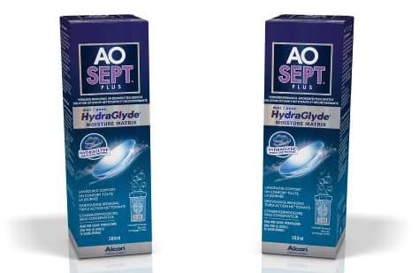 AOsept plus peroxidesysteem - 2 x 360 ml + lenshouder + platina disc